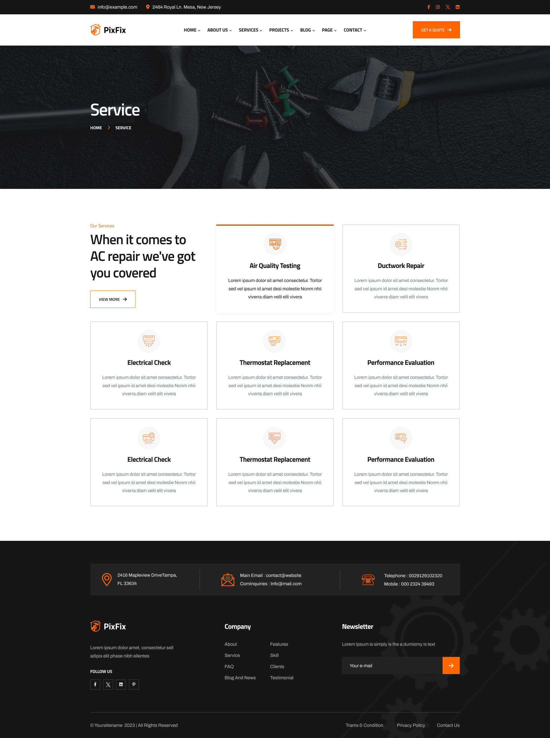 PixFix - Handyman Services Figma Template by RRdevs | ThemeForest