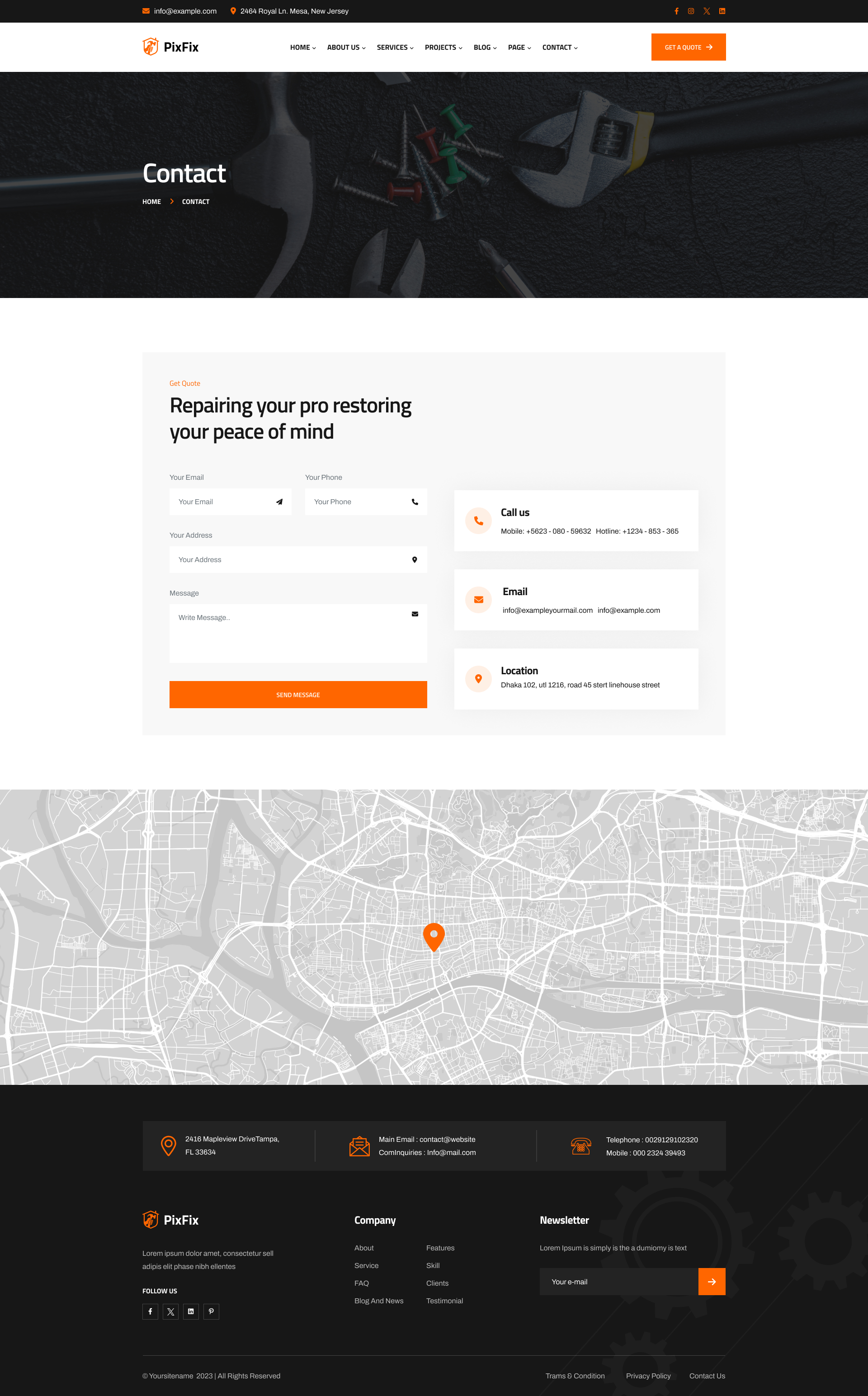PixFix - Handyman Services Figma Template by RRdevs | ThemeForest