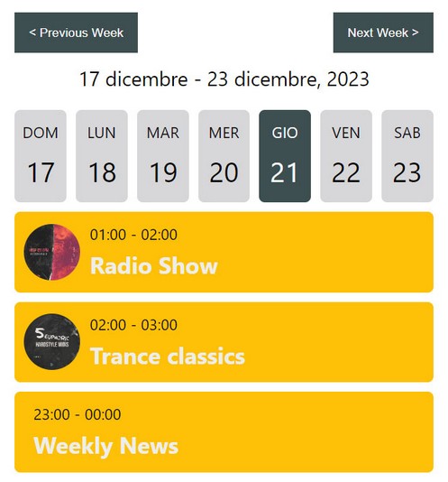 Radio player Schedule AddOn for WordPress by Tean | CodeCanyon