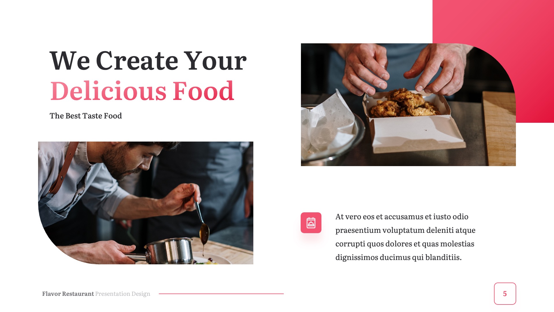 Flavor - Restaurant PowerPoint Presentation, Presentation Templates