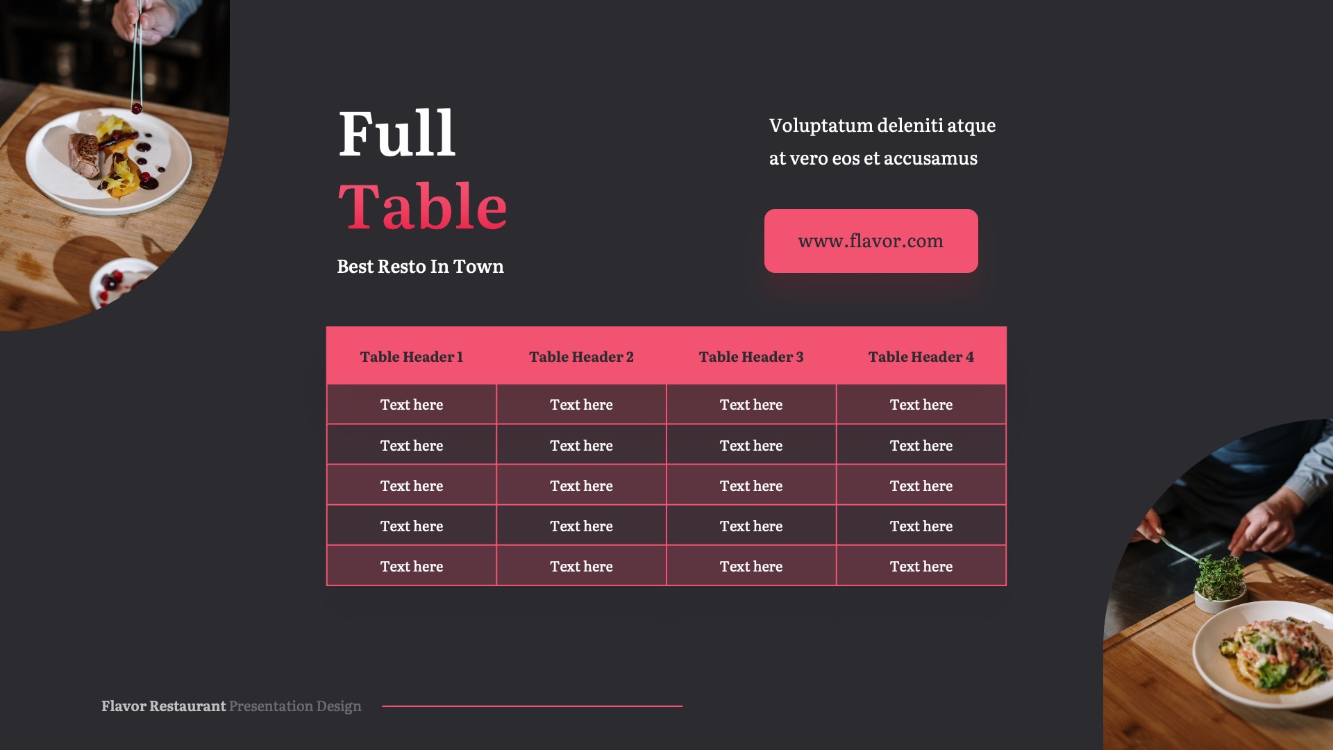 Flavor - Restaurant PowerPoint Presentation, Presentation Templates