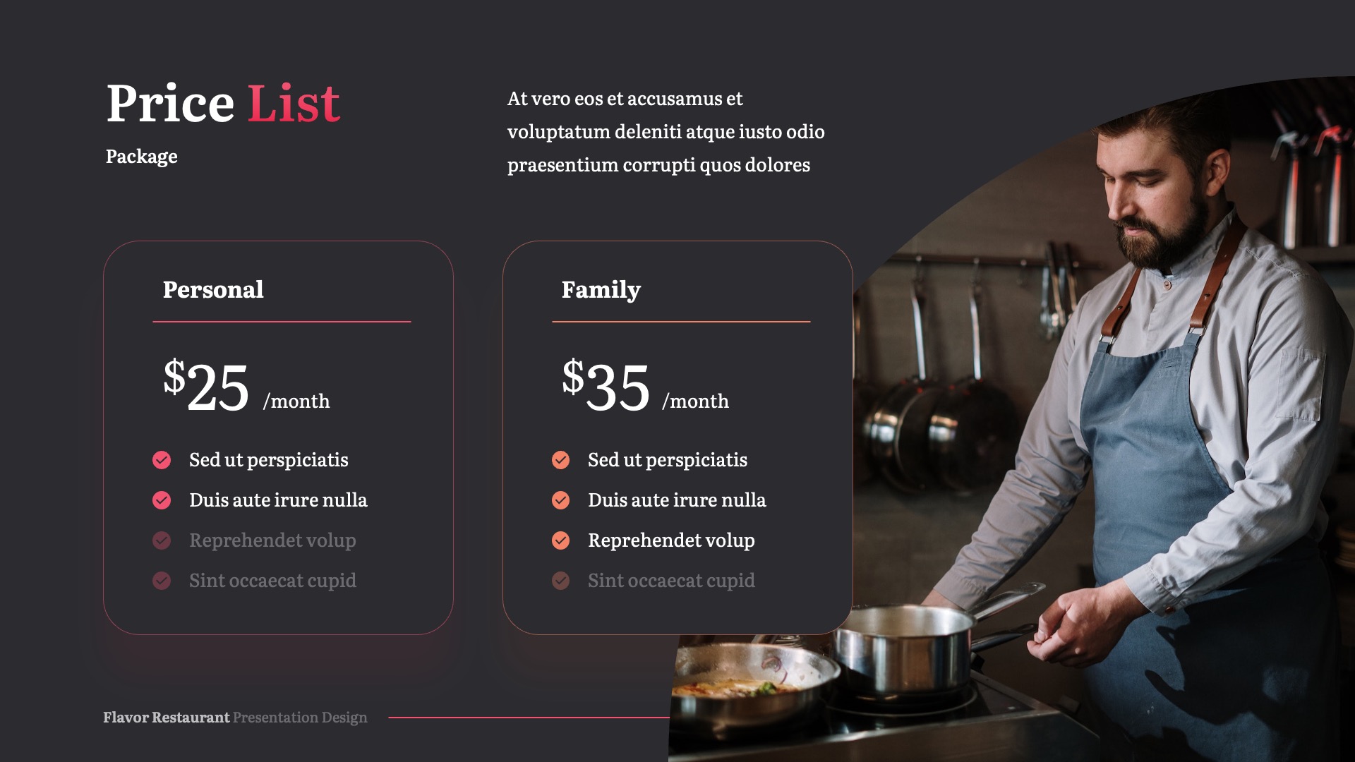 Flavor - Restaurant PowerPoint Presentation, Presentation Templates