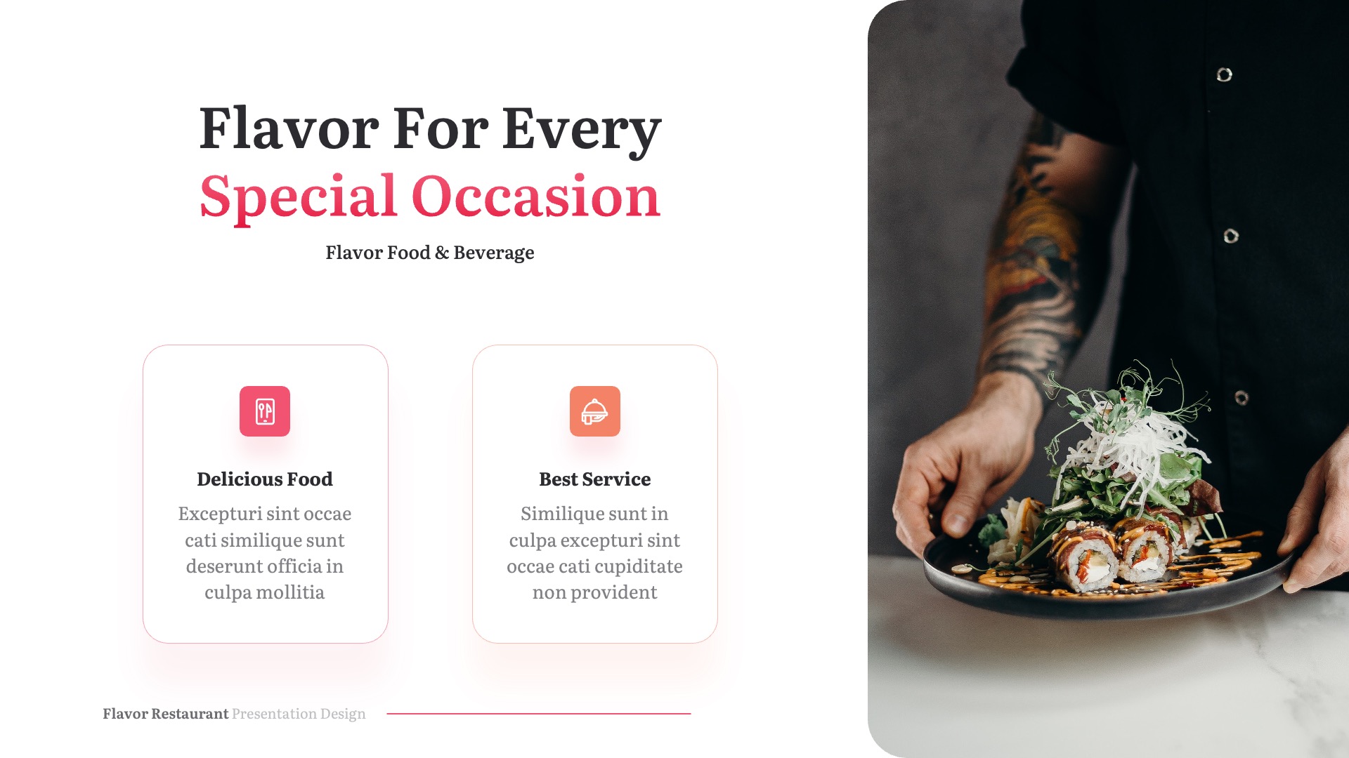 Flavor - Restaurant Google Slides Presentation, Presentation Templates