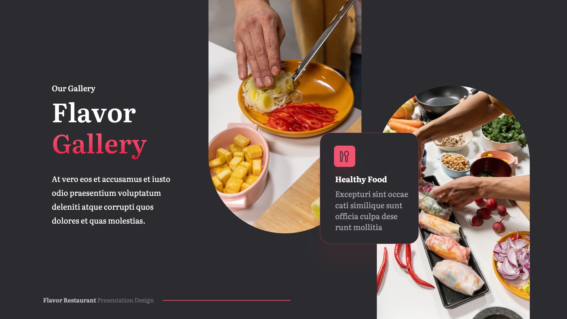 Flavor - Restaurant Google Slides Presentation, Presentation Templates