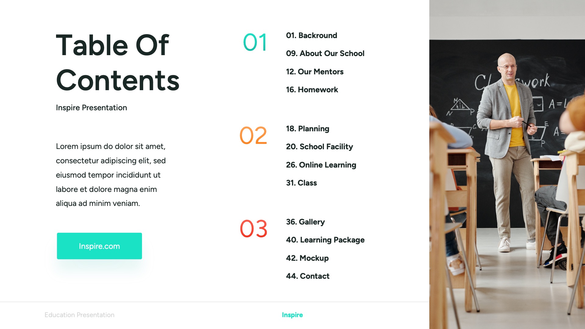 Inspire - Education Keynote Presentation, Presentation Templates ...