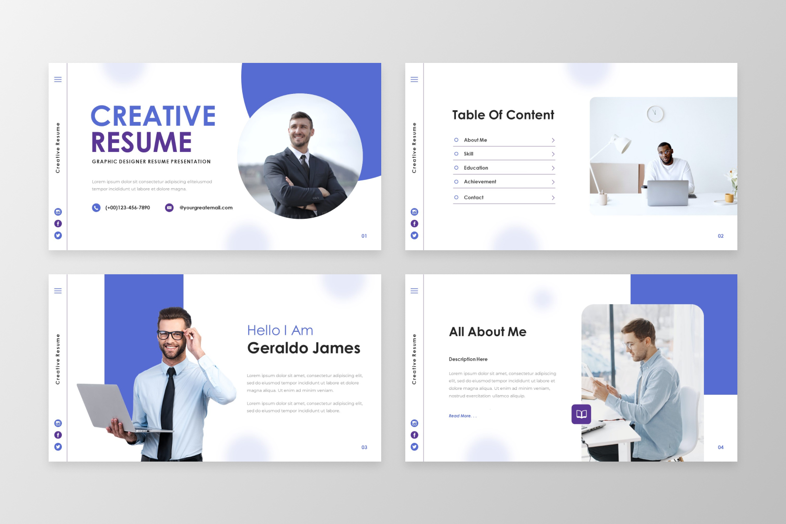 Creative Resume Keynote Template, Presentation Templates | GraphicRiver