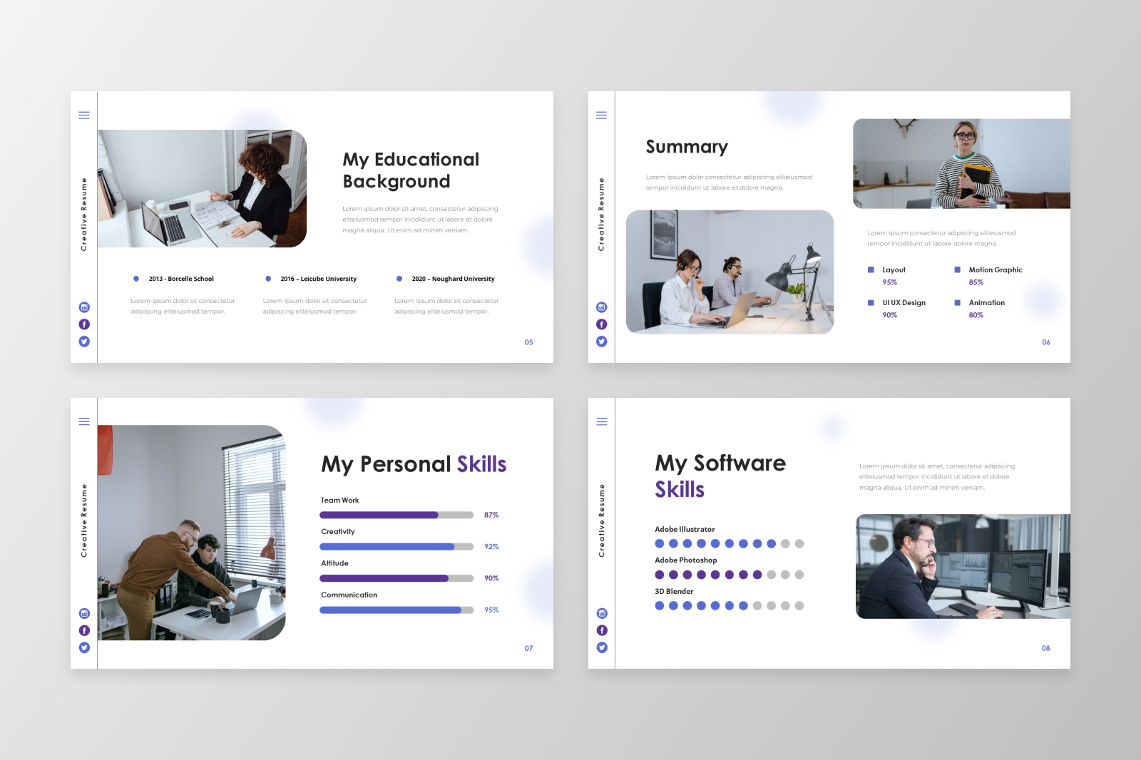 Creative Resume PowerPoint Template, Presentation Templates | GraphicRiver