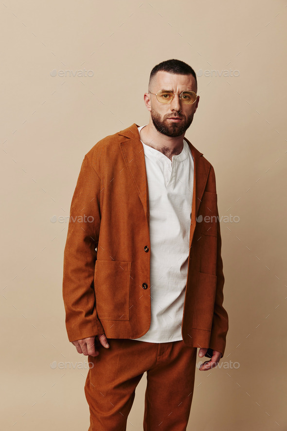 Caucasian fashionable background men adult attractive model men ...