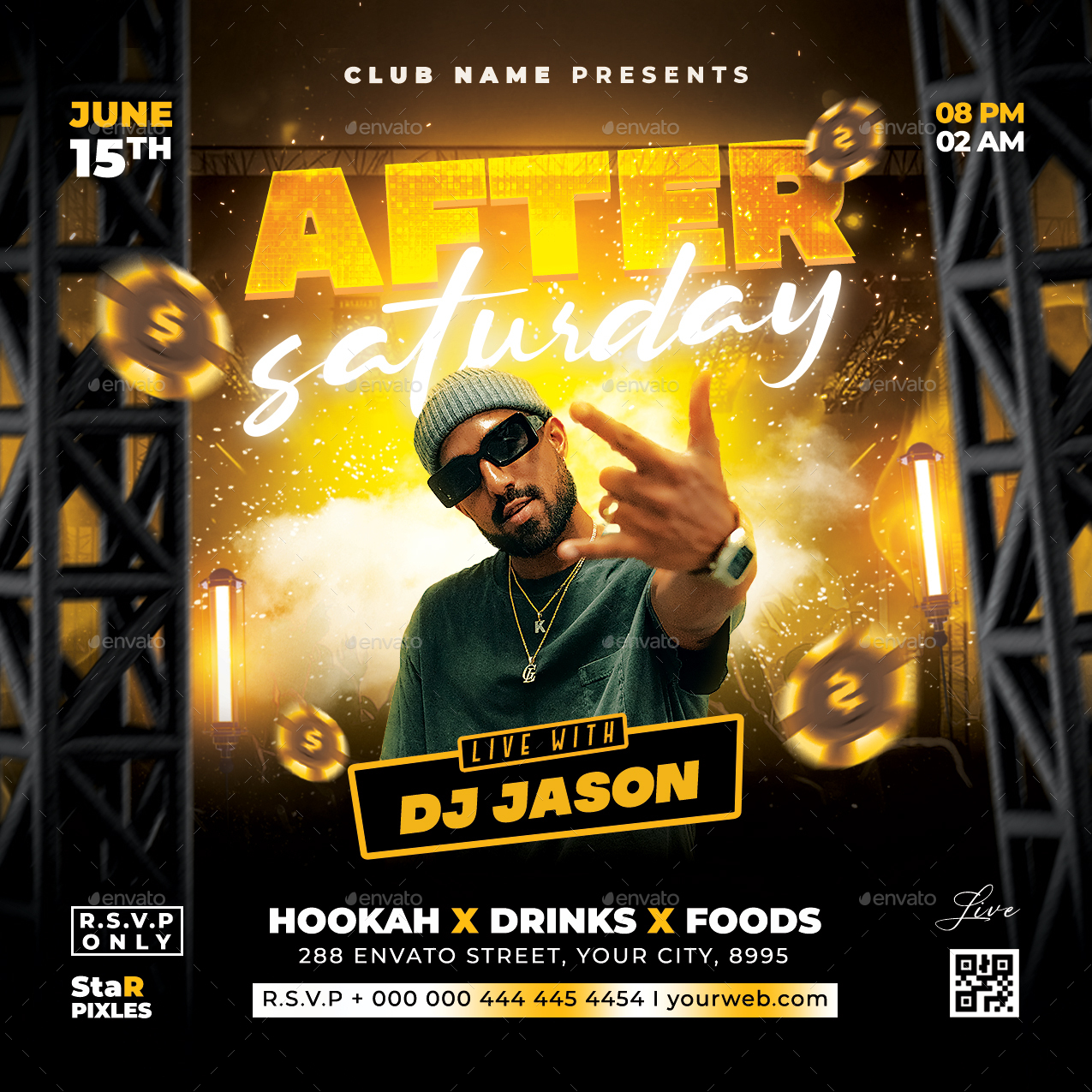 DJ Club Party Flyer Bundle Vol.1, Print Templates | GraphicRiver