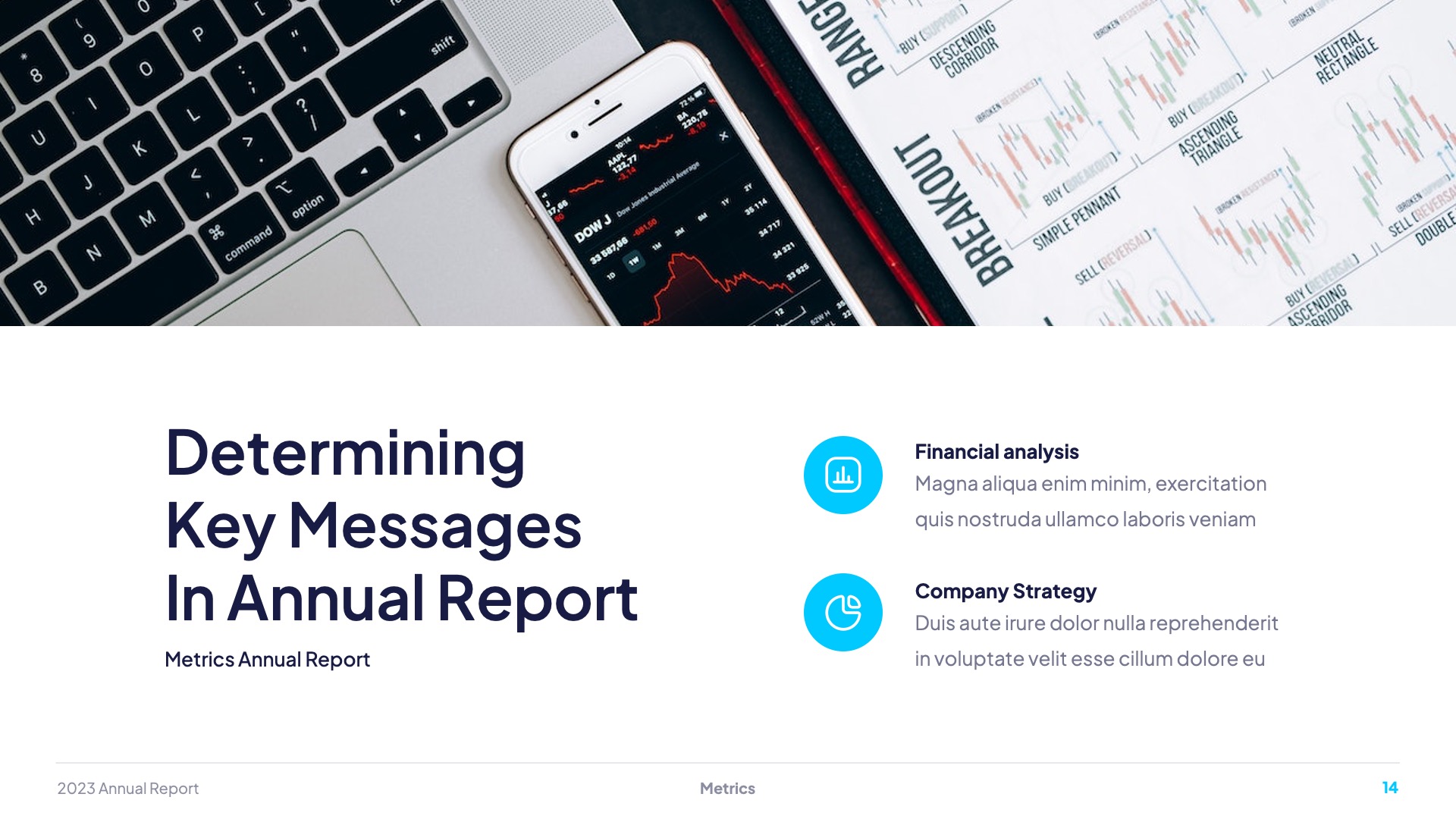Metrics - Annual Report Keynote Presentation, Presentation Templates