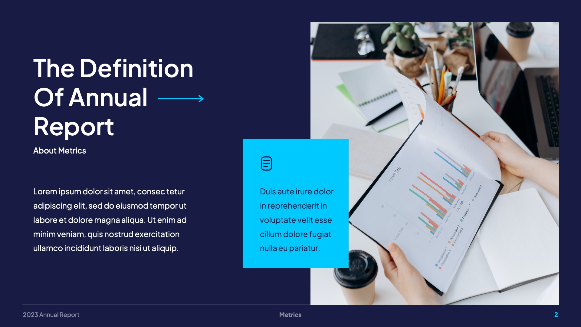 Metrics - Annual Report Keynote Presentation, Presentation Templates