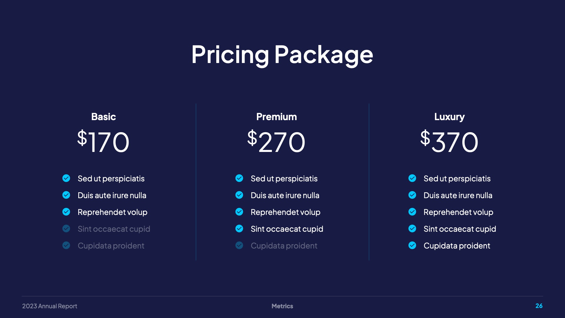 Metrics - Annual Report Keynote Presentation, Presentation Templates