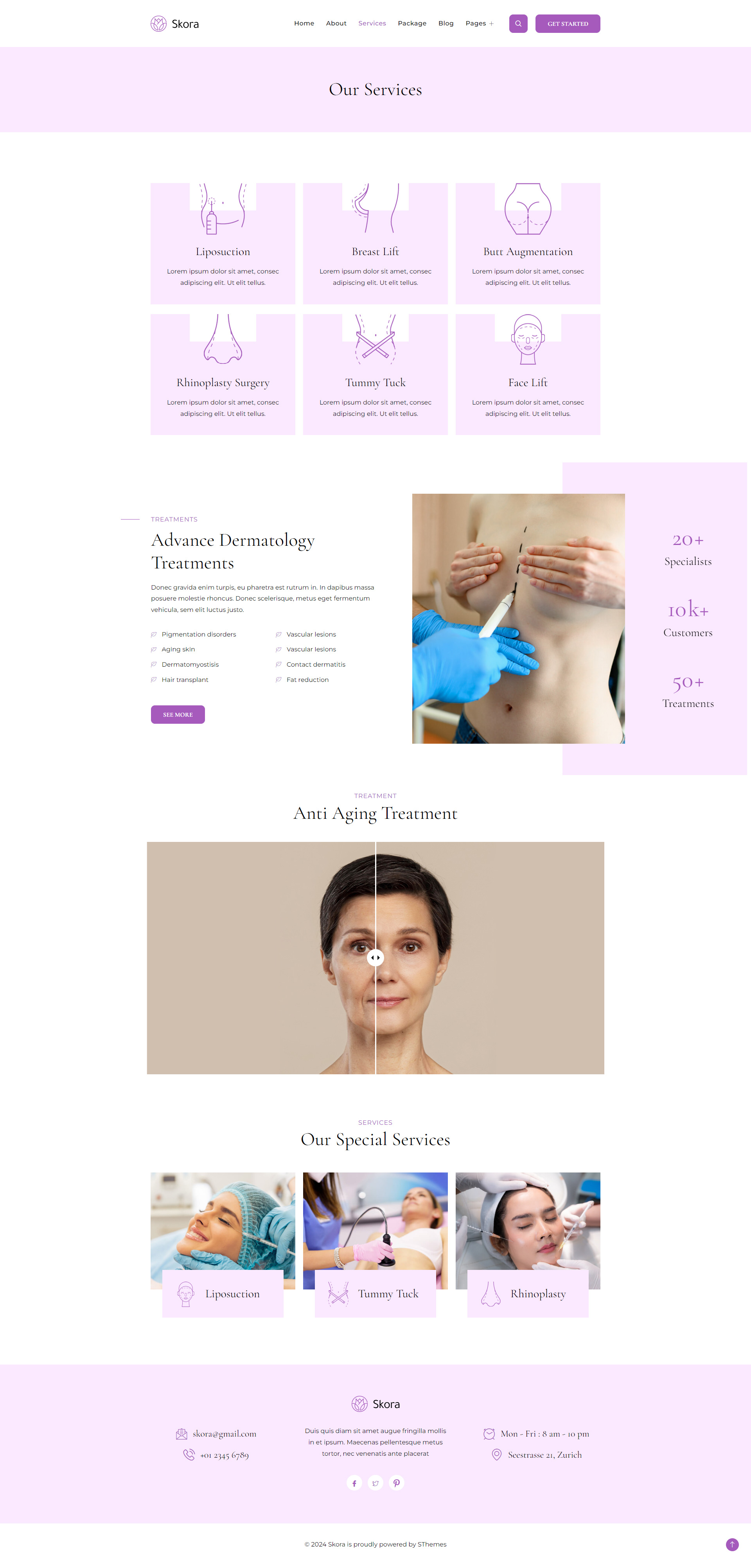 Skora - Dermatology & Skin Care Elementor Template Kit by kinforce