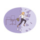 Happy Businesswoman Break Wall Quit Job, Vectors | GraphicRiver