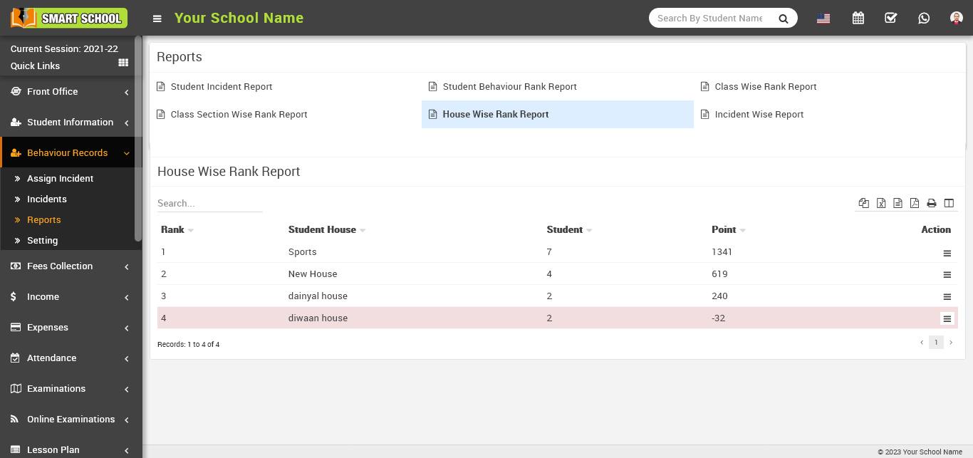Smart School Behaviour Records by QDOCS | CodeCanyon