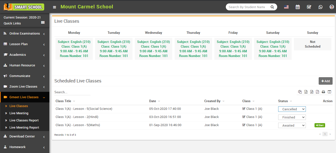 Smart School Gmeet Live Class by QDOCS | CodeCanyon