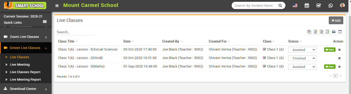 Smart School Gmeet Live Class by QDOCS | CodeCanyon
