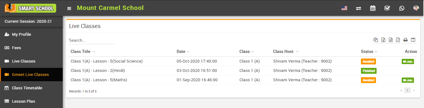 Smart School Gmeet Live Class by QDOCS | CodeCanyon