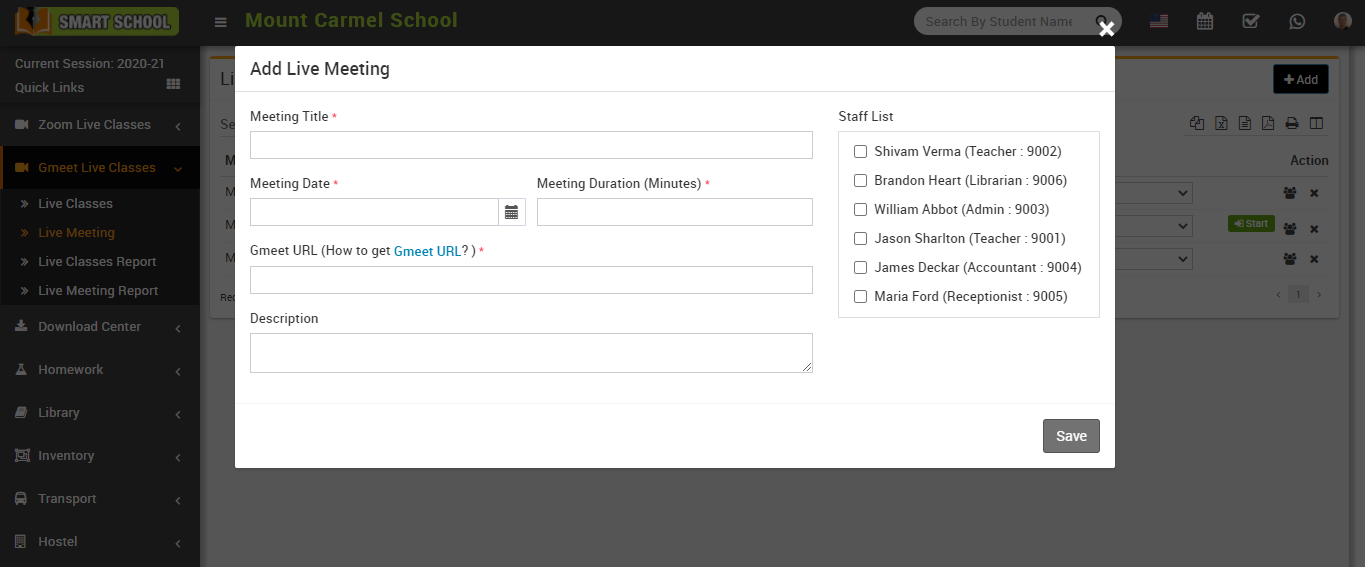 Smart School Gmeet Live Class by QDOCS | CodeCanyon