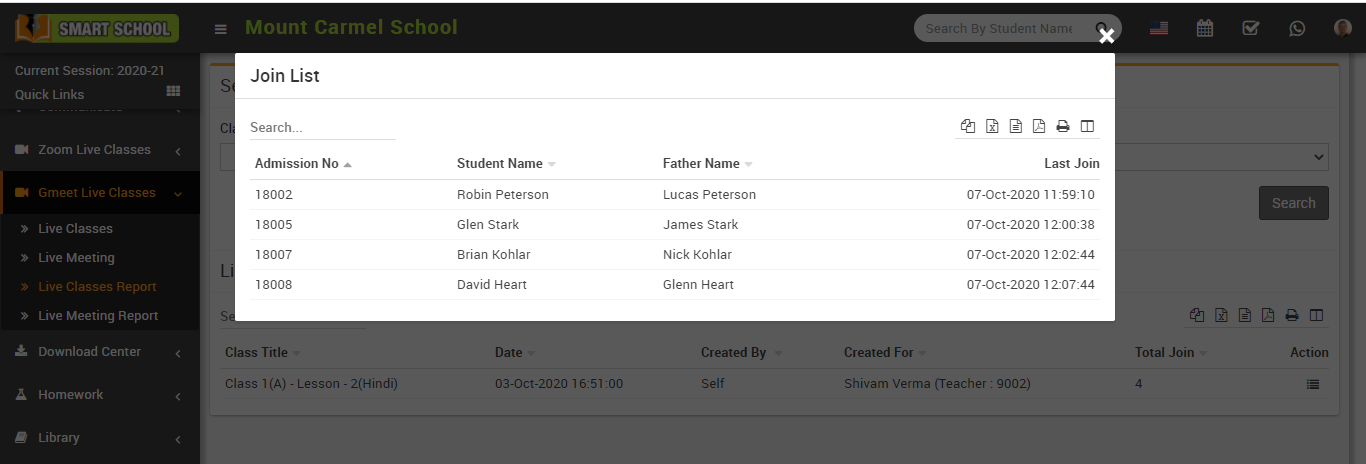 Smart School Gmeet Live Class by QDOCS | CodeCanyon