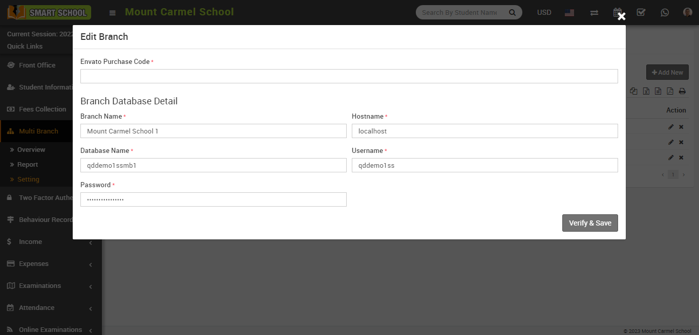 Smart School Multi Branch by QDOCS | CodeCanyon