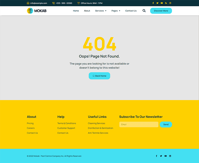 Mokab - Pest Control Services Elementor Pro Template Kit by Nile-Theme Mokab - Pest Control Services Elementor Pro Template Kit by Nile-Theme