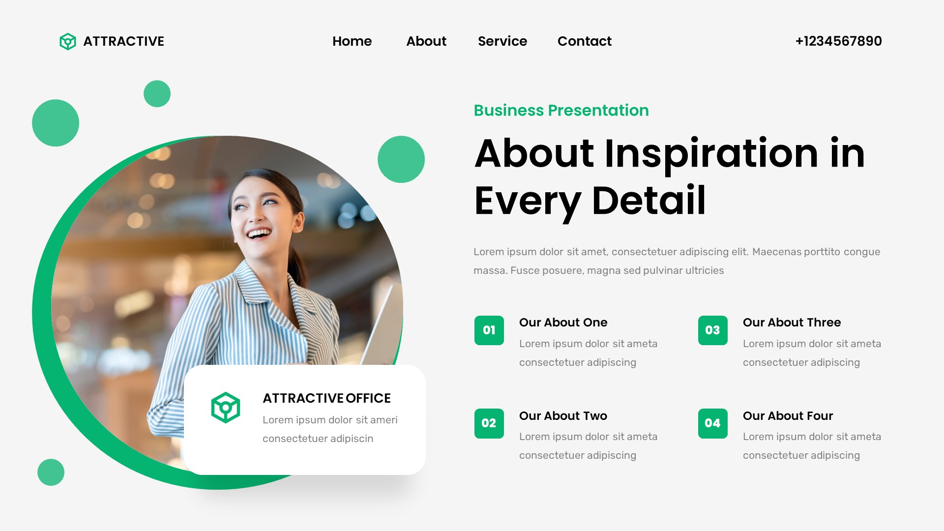 Attractive - Business Marketing Powerpoint Template, Presentation Templates
