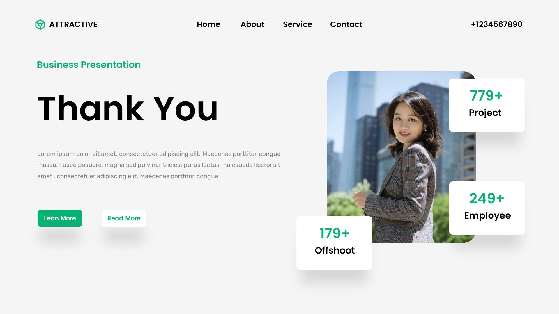 Attractive - Business Marketing Powerpoint Template, Presentation Templates