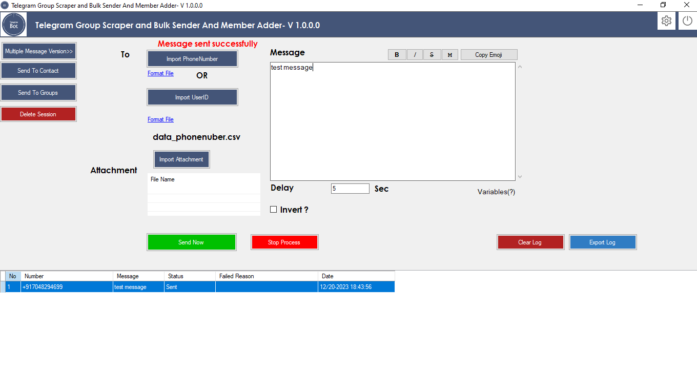 Telegram Group Scraper and Bulk Message sender by clothefobia | CodeCanyon