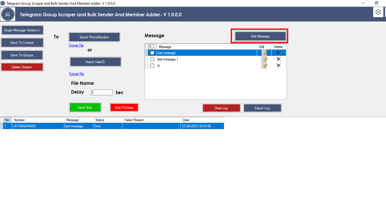 Telegram Group Scraper and Bulk Message sender by clothefobia | CodeCanyon