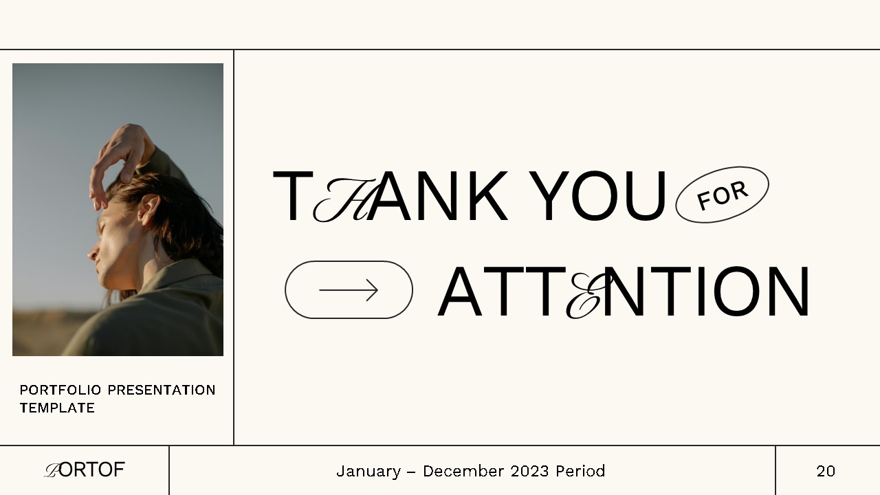 PORTOF - Portfolio Showcase Google Slides Template, Presentation Templates