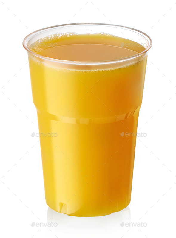 orange juice in plastic cup Stock Photo by magone | PhotoDune