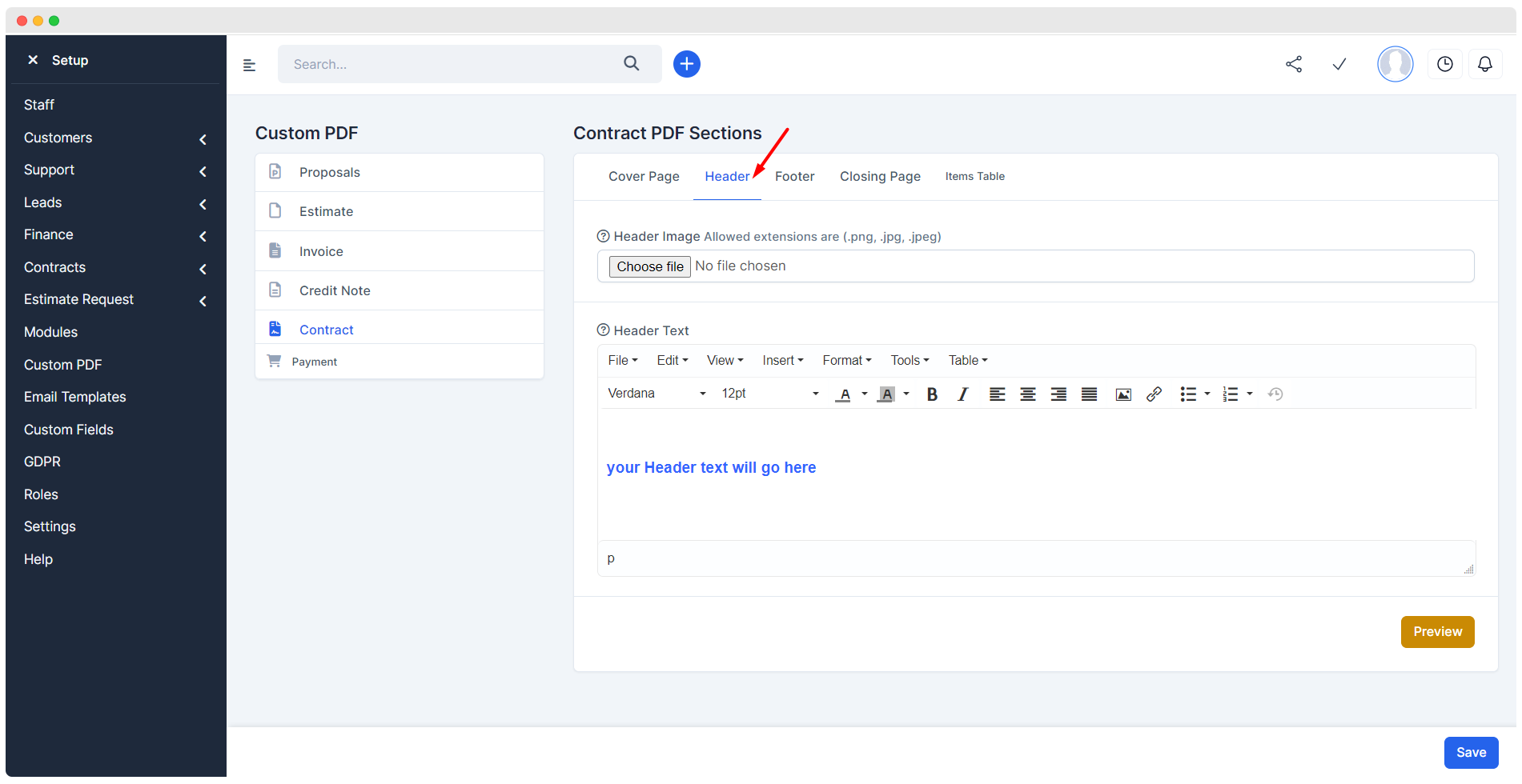 PDF Customizer module for Perfex CRM by themesic | CodeCanyon