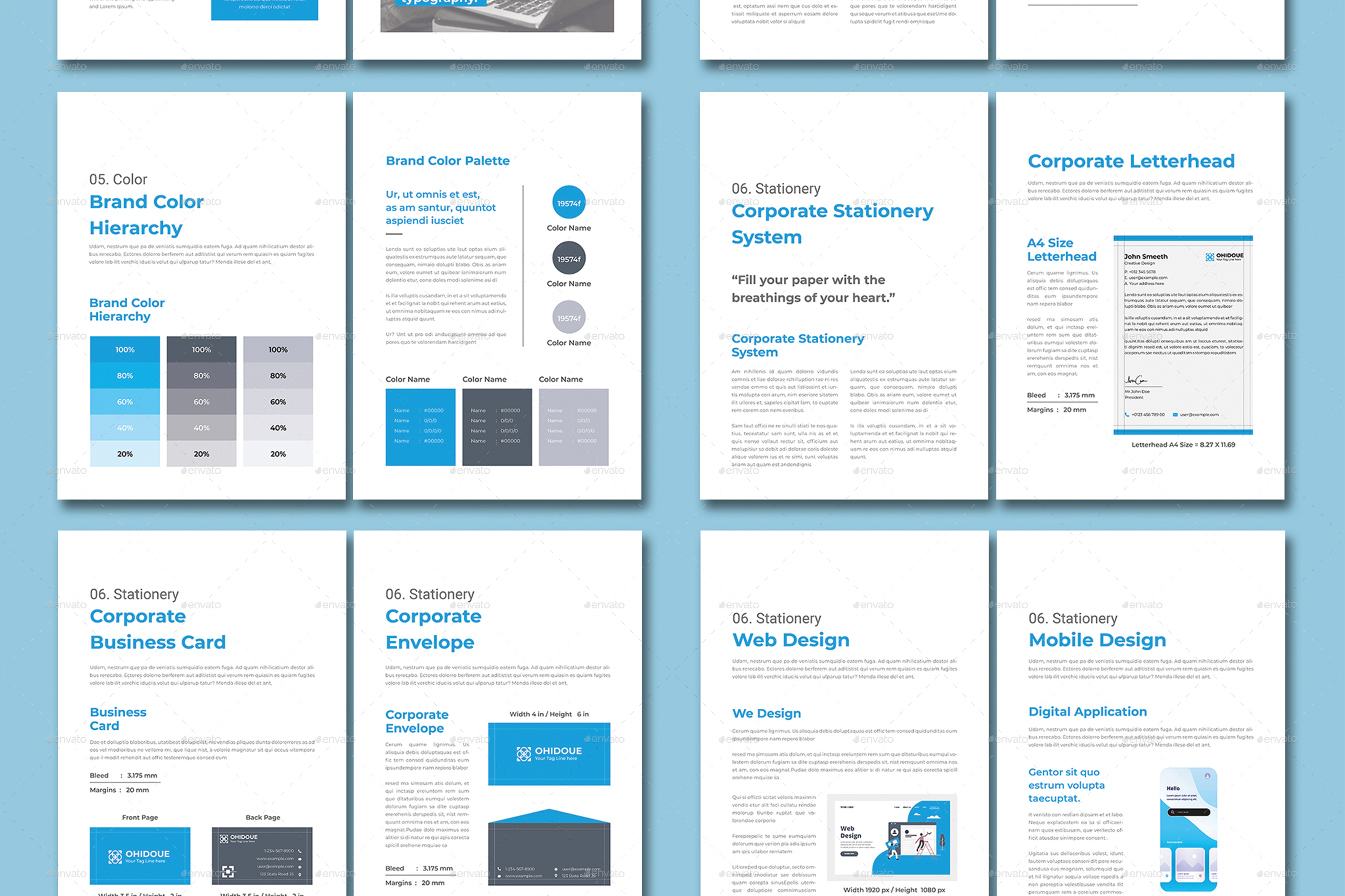 Brand Guideline Layout Design, Print Templates | GraphicRiver