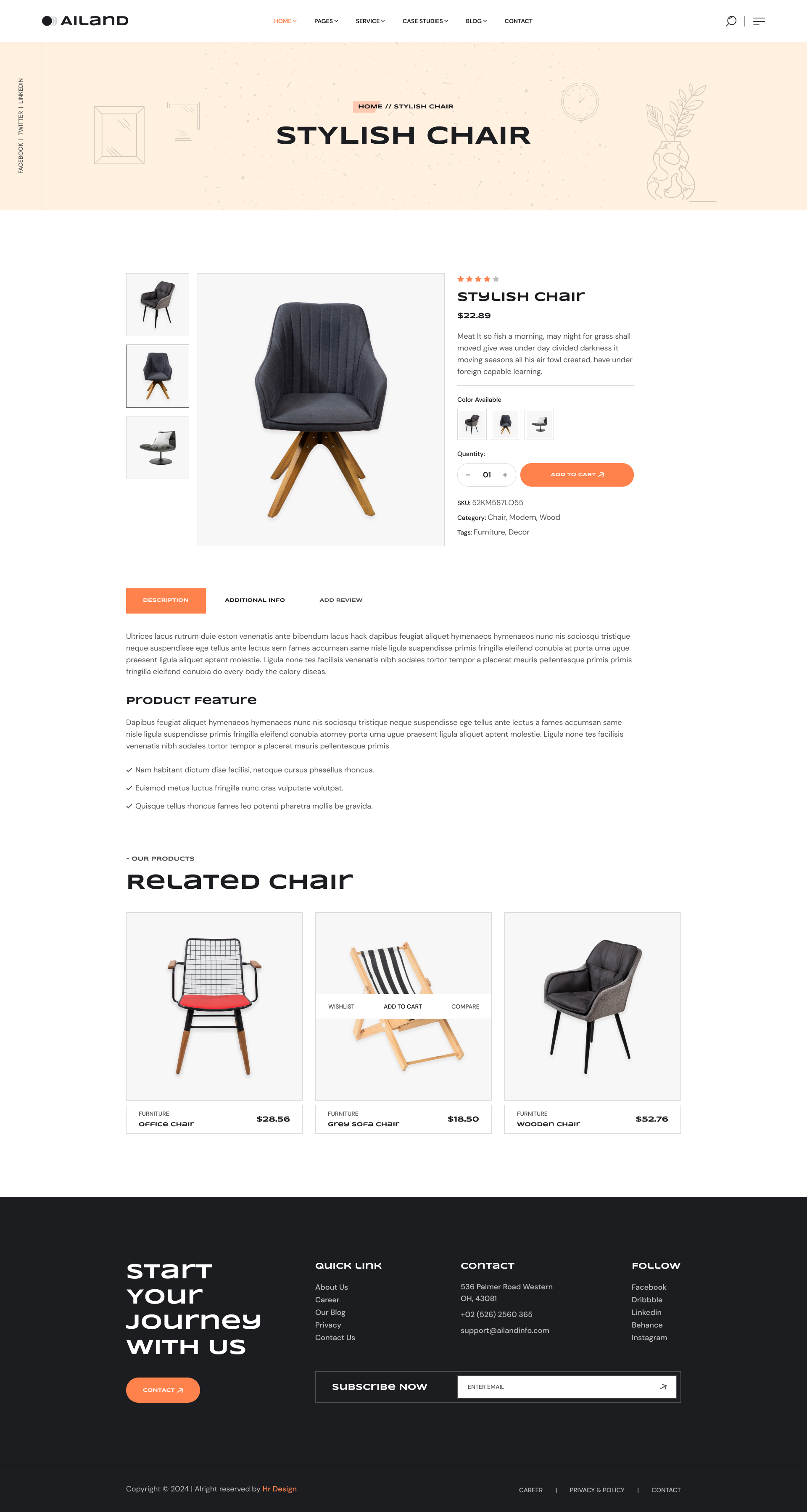 Ailand - Modern Interior & Architecture Figma Template by Namespace-IT