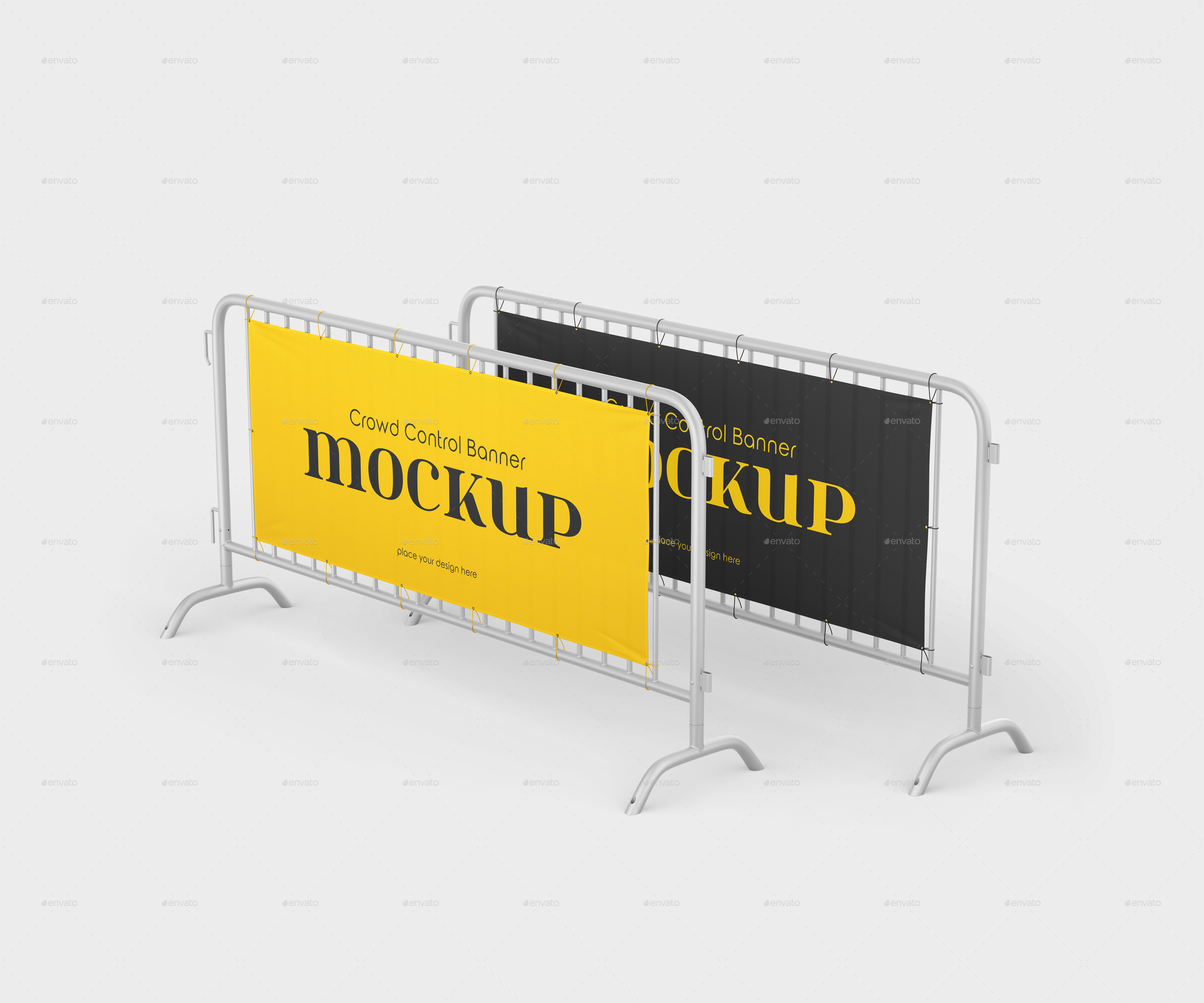 Crowd Control Banner Mockup Set, Graphics | GraphicRiver
