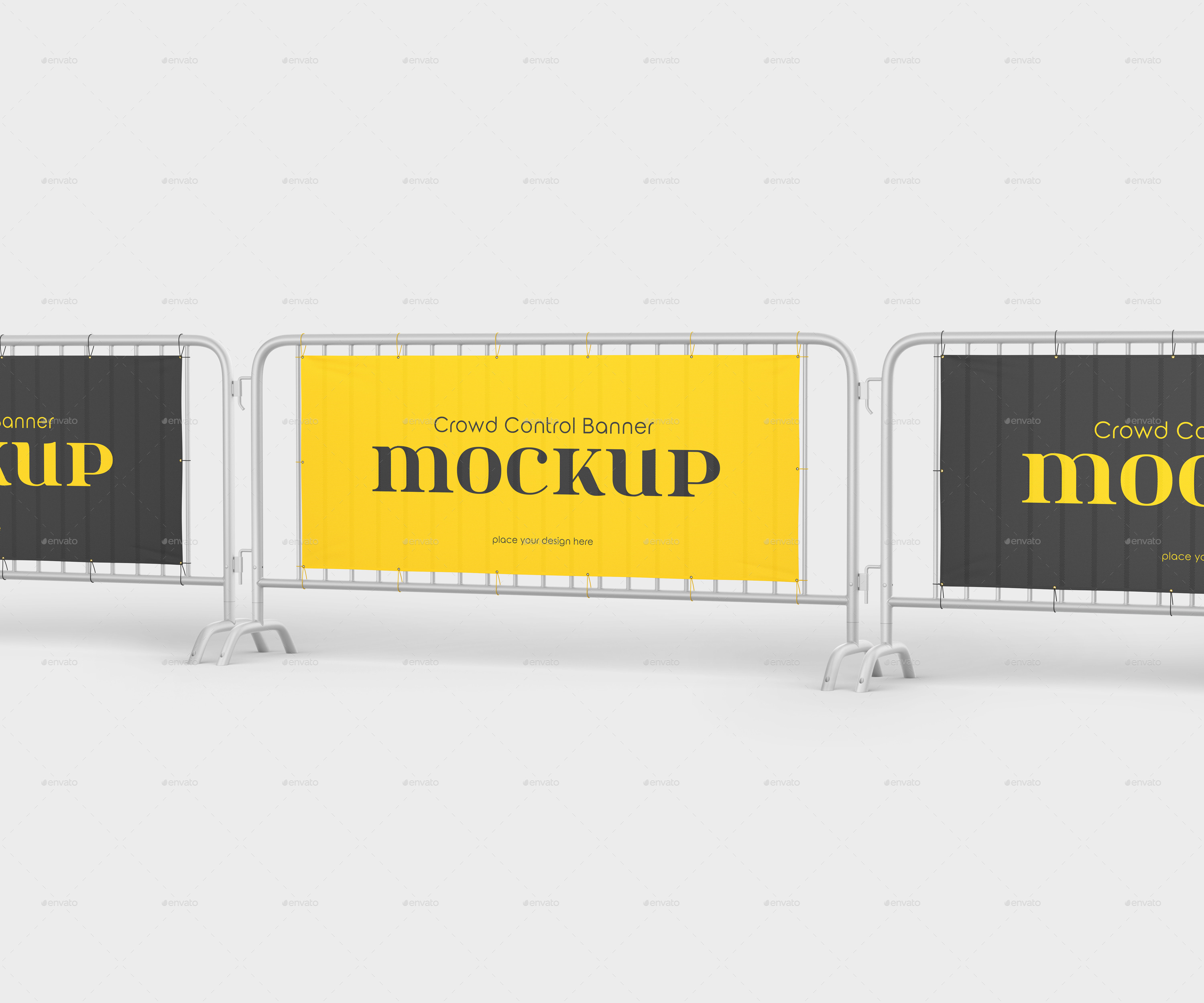 Crowd Control Banner Mockup Set, Graphics | GraphicRiver