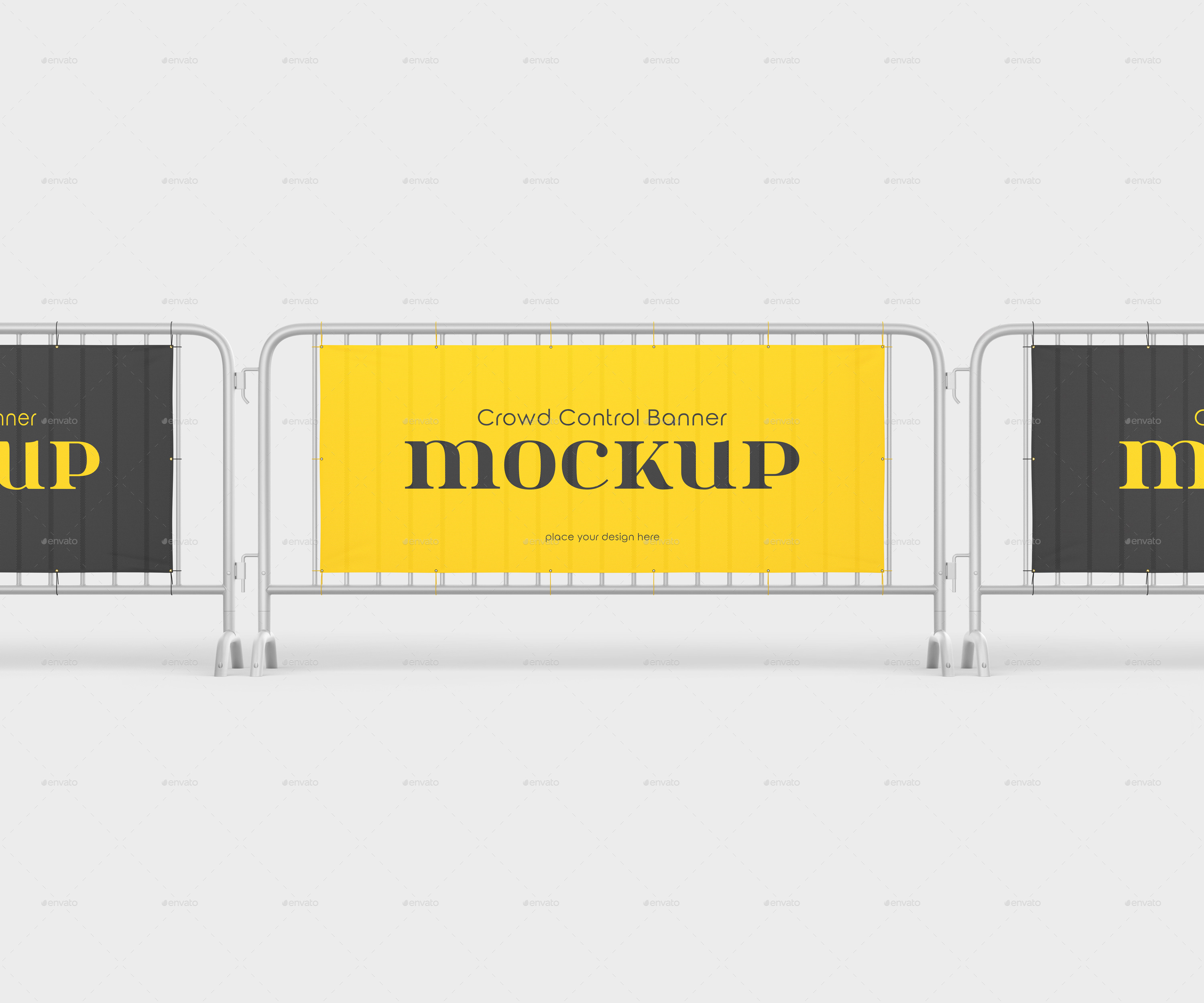 Crowd Control Banner Mockup Set, Graphics | GraphicRiver