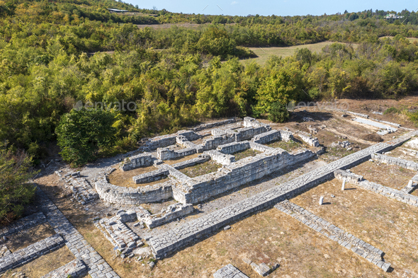 remains of the Small Palace at Veliki Preslav, Bulgaria Stock Photo by ...