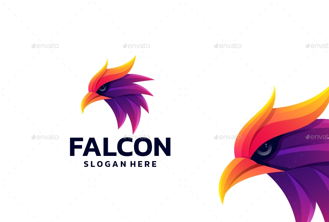 Falcon Gradient Colorful Logo Template, Logo Templates | GraphicRiver