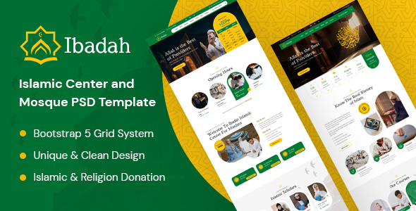 Ibadah - Islamic Center & Mosque PSD Template by winsfolio | ThemeForest