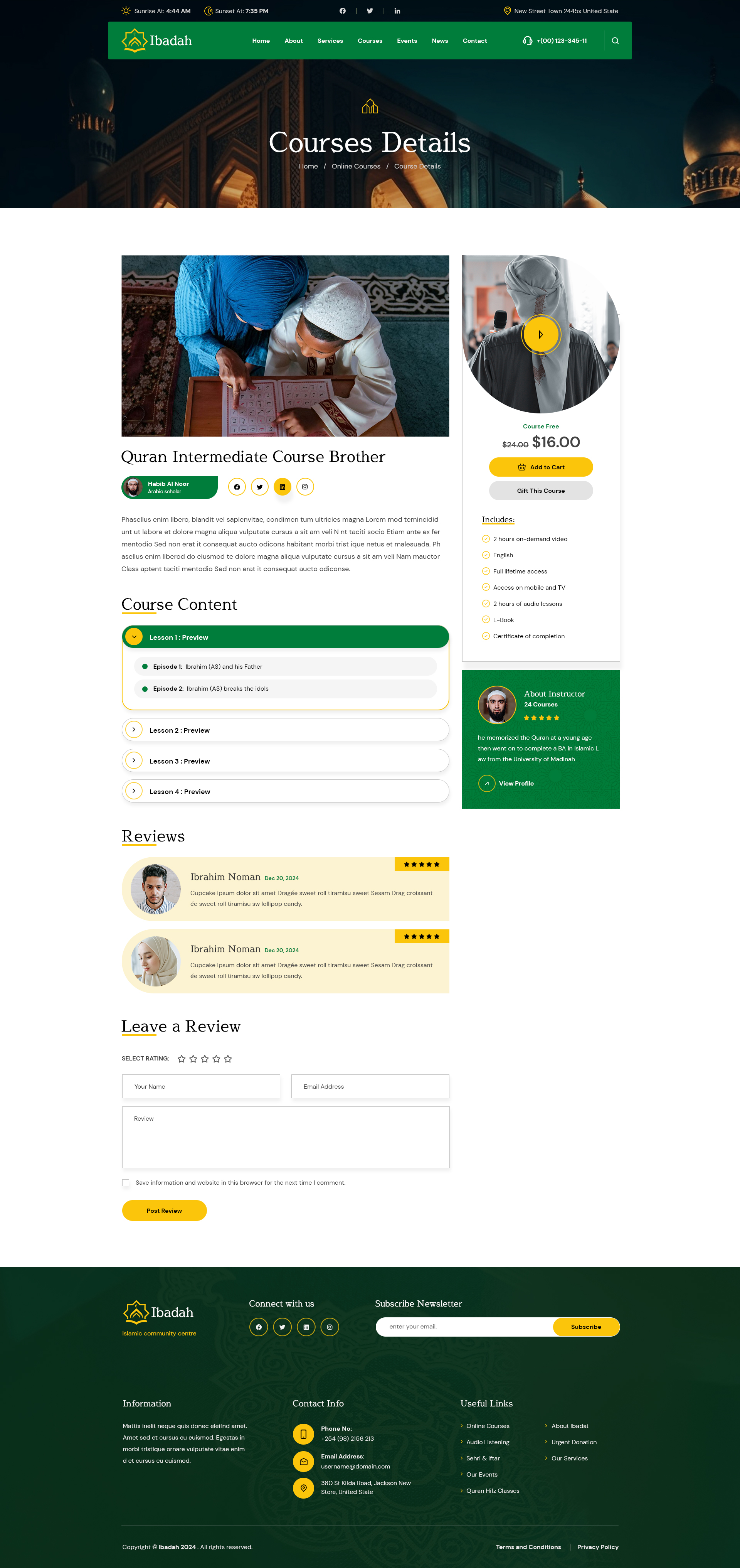 Ibadah - Islamic Center & Mosque PSD Template by winsfolio | ThemeForest