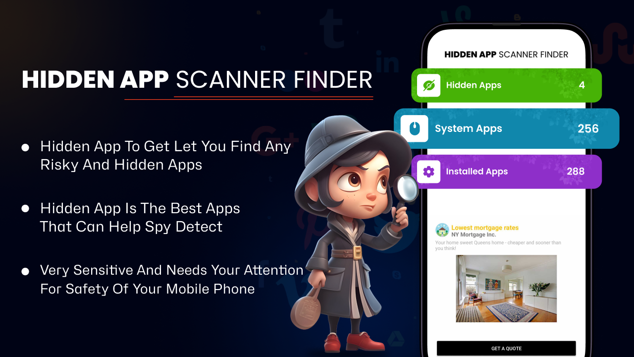Hidden App Scanner Finder - Hidden App Detector - Spy App Finder - Anti ...
