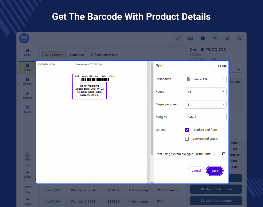 WooCommerce POS Gift Card Plugin by Webkul | CodeCanyon