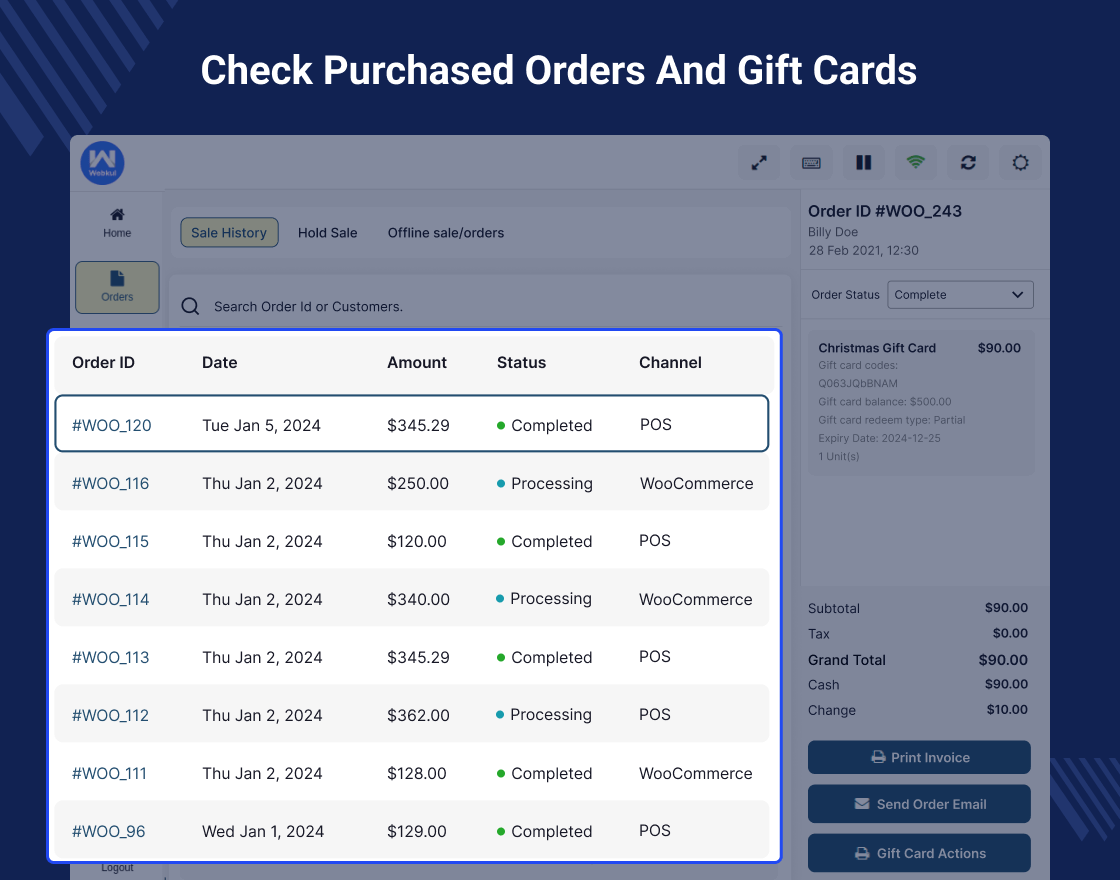 WooCommerce POS Gift Card Plugin by Webkul | CodeCanyon