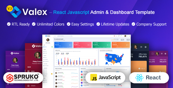 Valex – React JS Admin Dashboard Template by SPRUKO | ThemeForest Valex – React JS Admin Dashboard Template by SPRUKO | ThemeForest