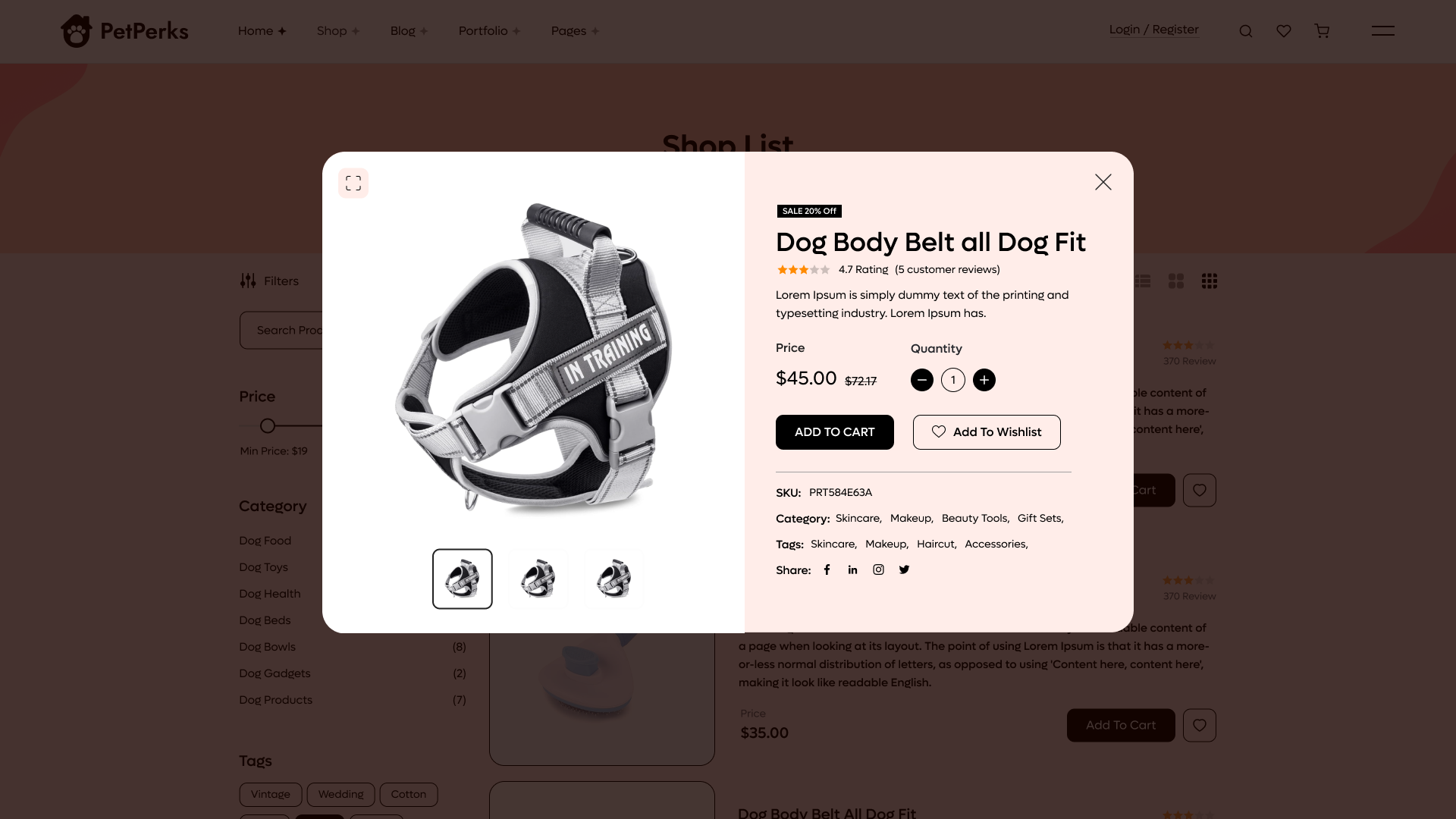 PetPerks - Pet Shop eCommerce Figma Template by DexignZone | ThemeForest