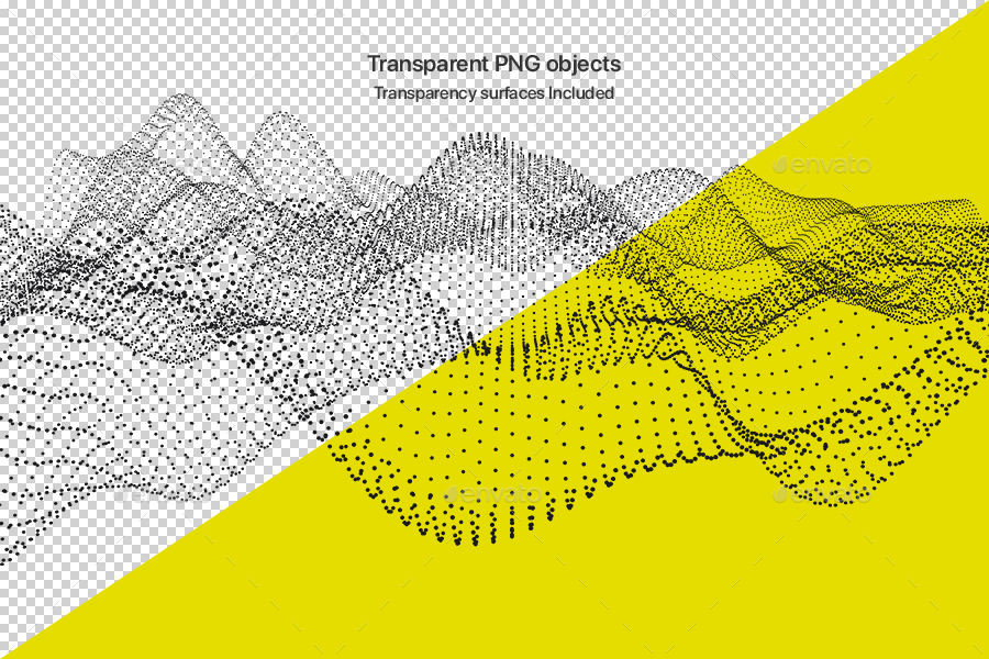 Digital Wave Particles Background Set, Graphics | GraphicRiver