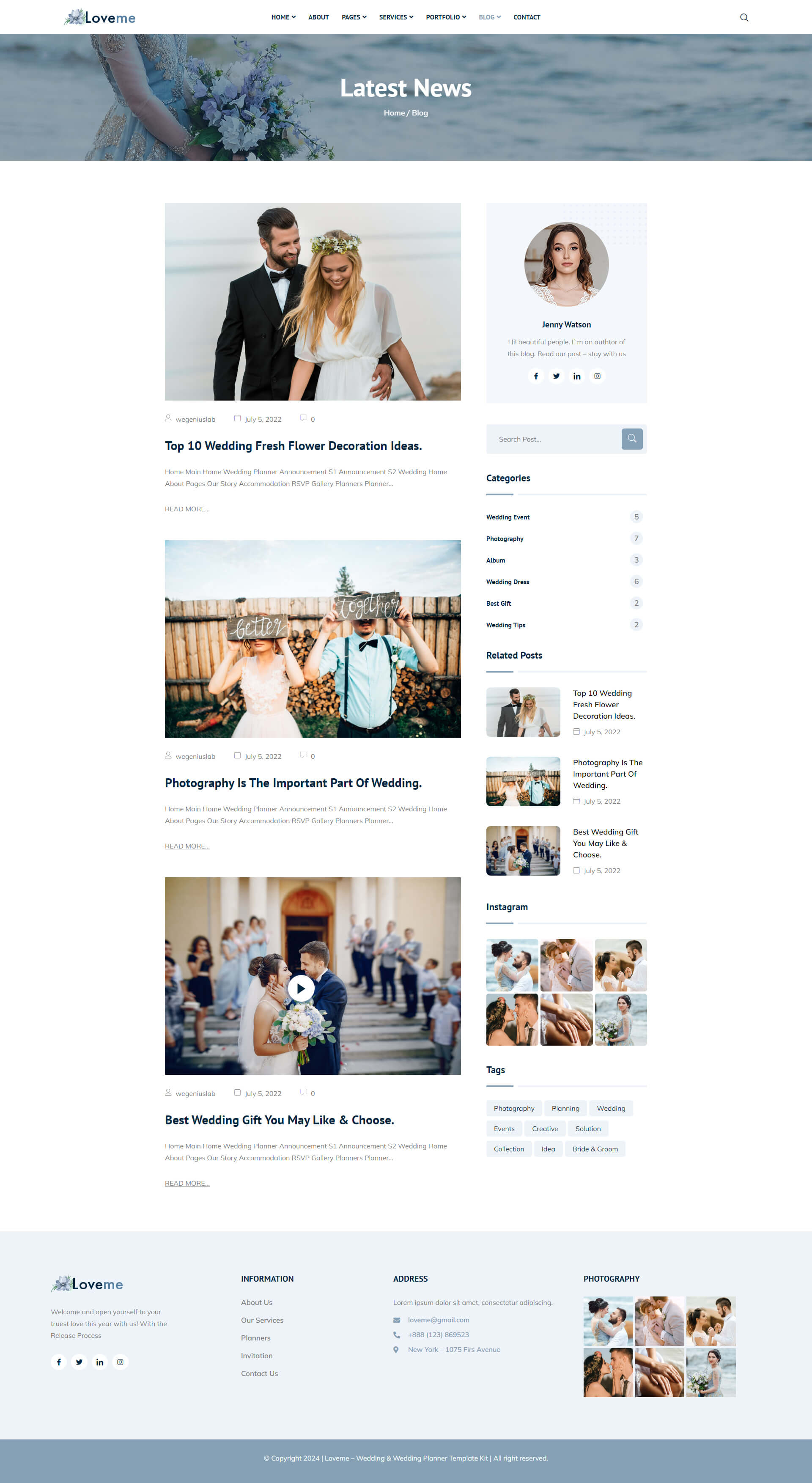 Loveme – Wedding & Wedding Planner Elementor Template Kit by wpoceans