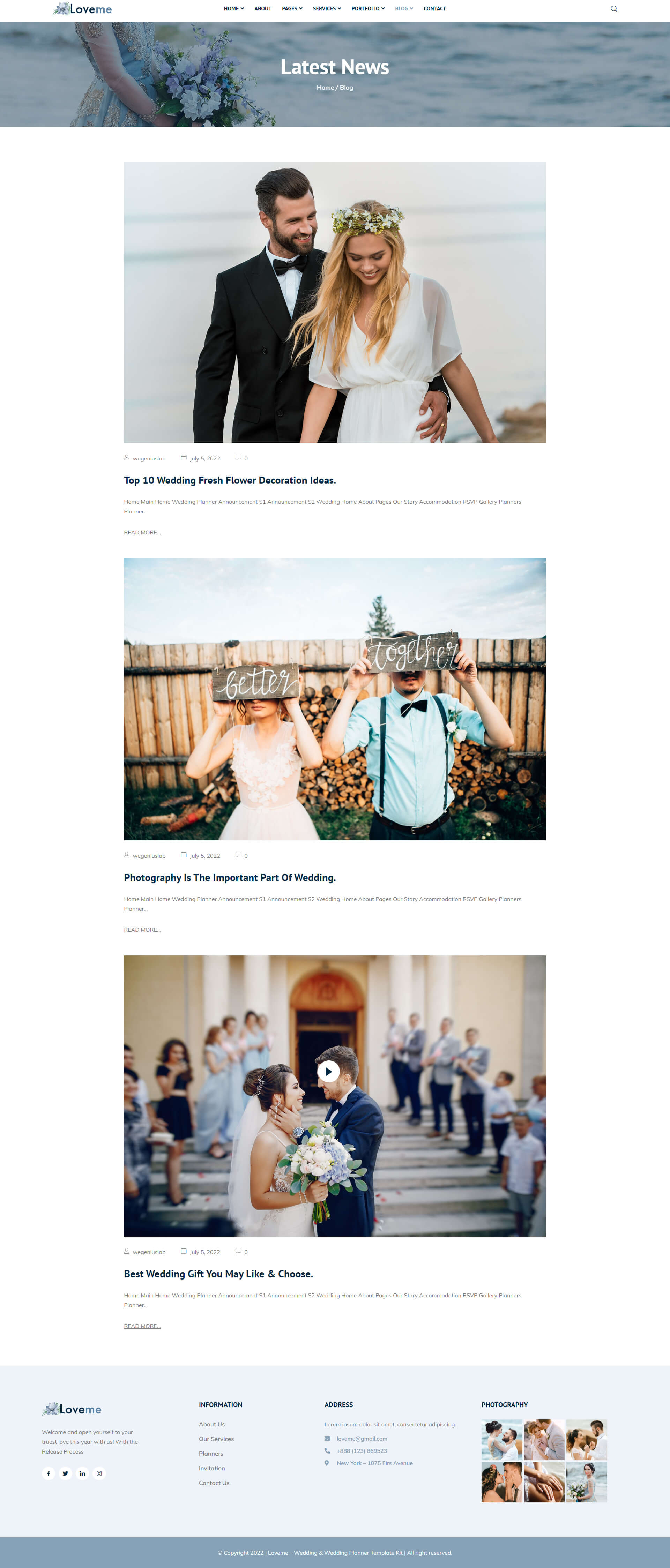 Loveme – Wedding & Wedding Planner Elementor Template Kit by wpoceans